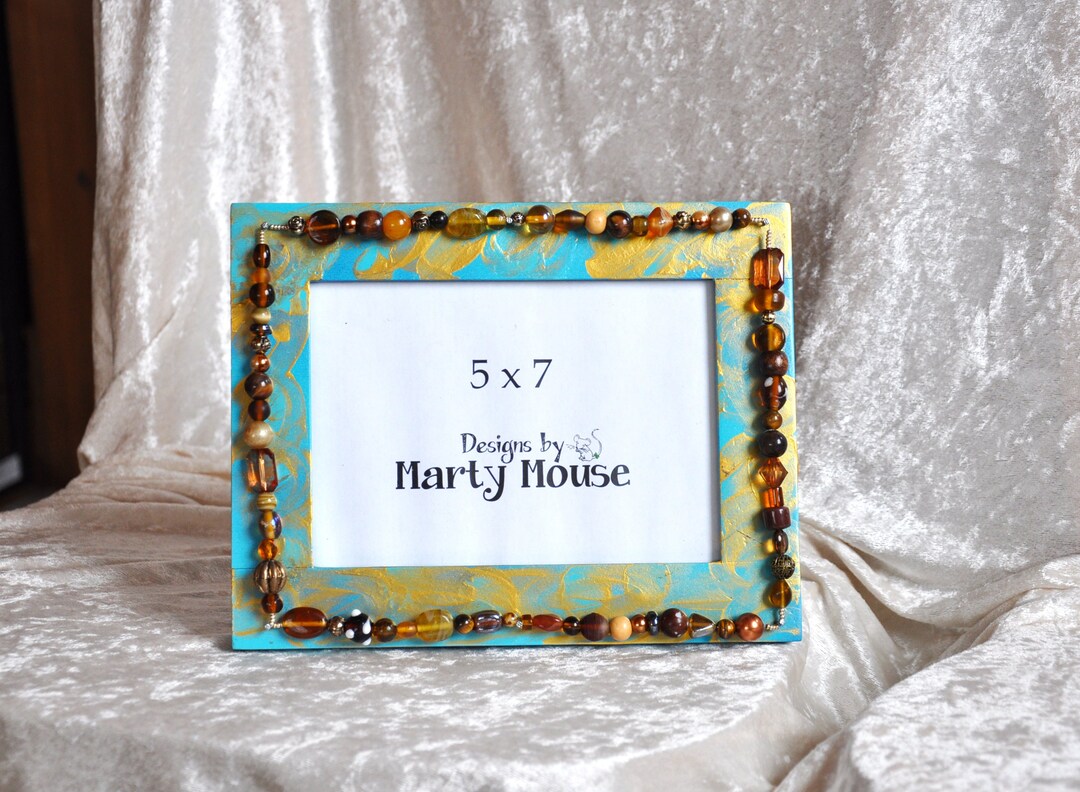 Princess Picture Frame/mermaid Picture Frame/gold & Teal Picture Frame ...