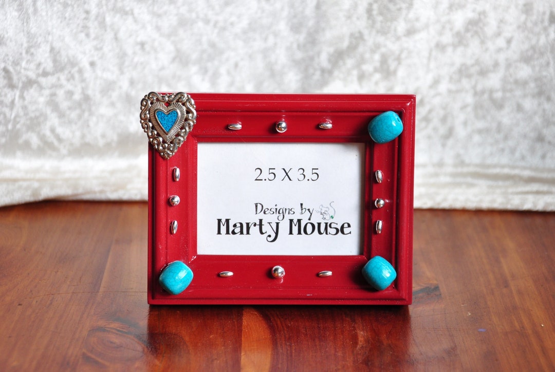 Western Picture Frame/turquoise Picture Frame/heart Picture Frame ...