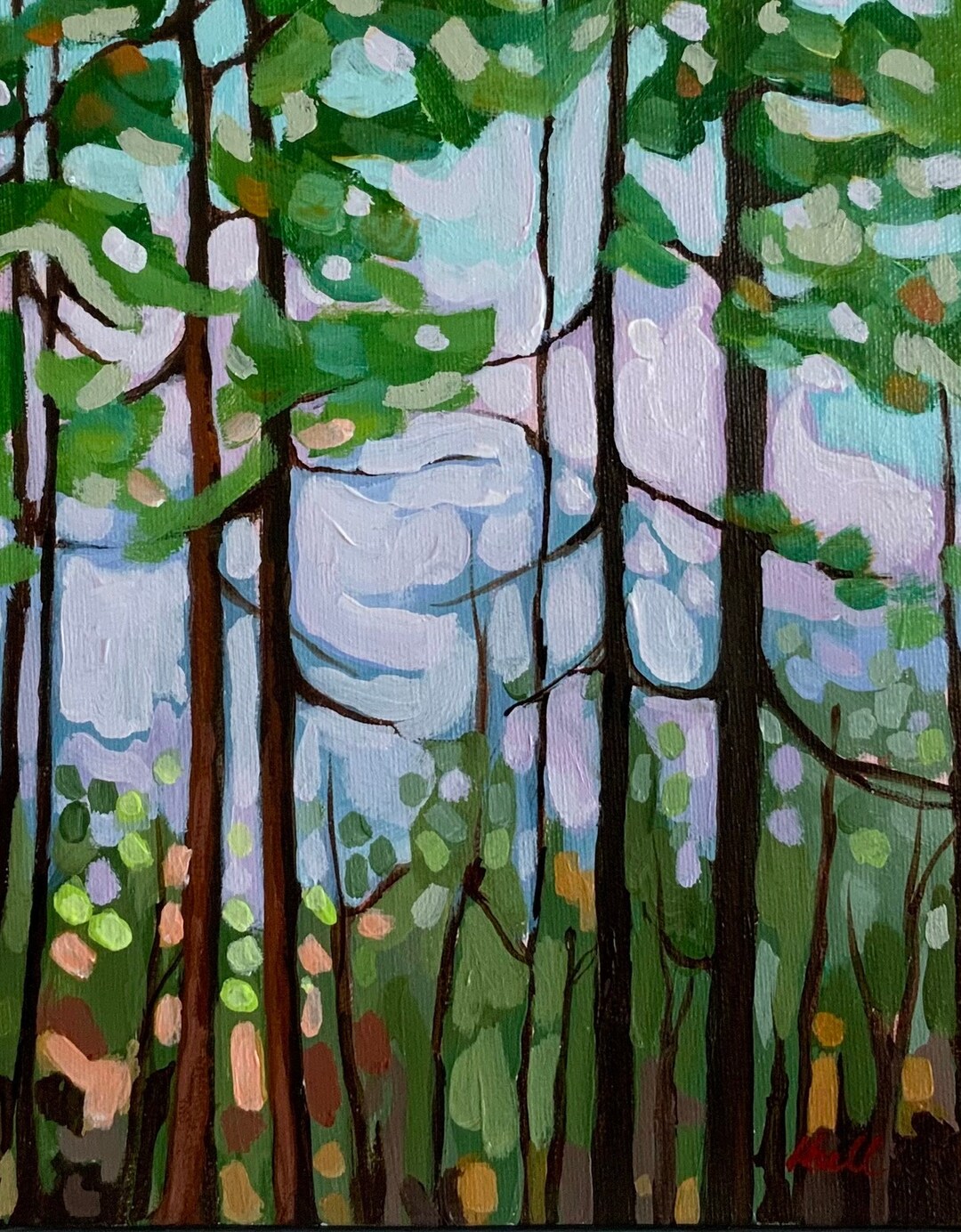 Abstract Landscape Painting Landscape Original Art 10 X 8 - Etsy