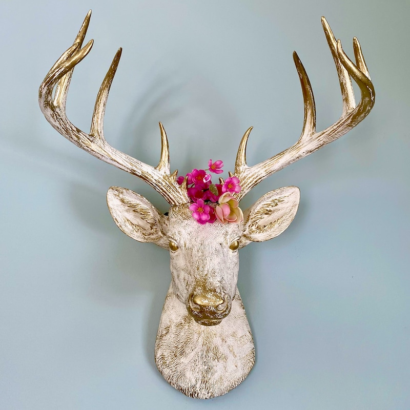 Deer Bust Gold - Etsy
