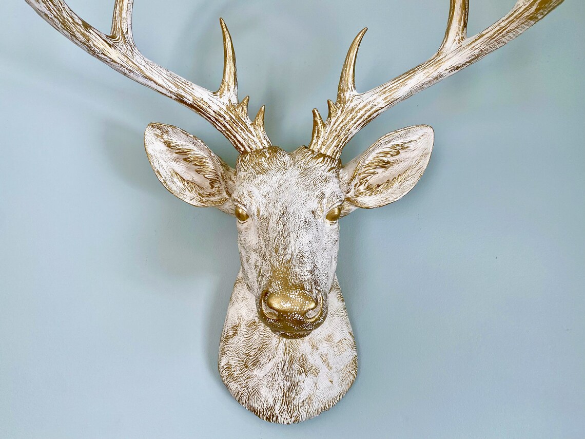 Xlarge Faux Taxidermy Deer Head 14 Point Stag Buck Vintage - Etsy