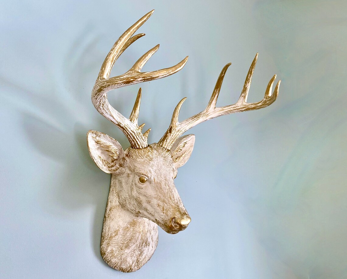 Xlarge Faux Taxidermy Deer Head 14 Point Stag Buck Vintage - Etsy