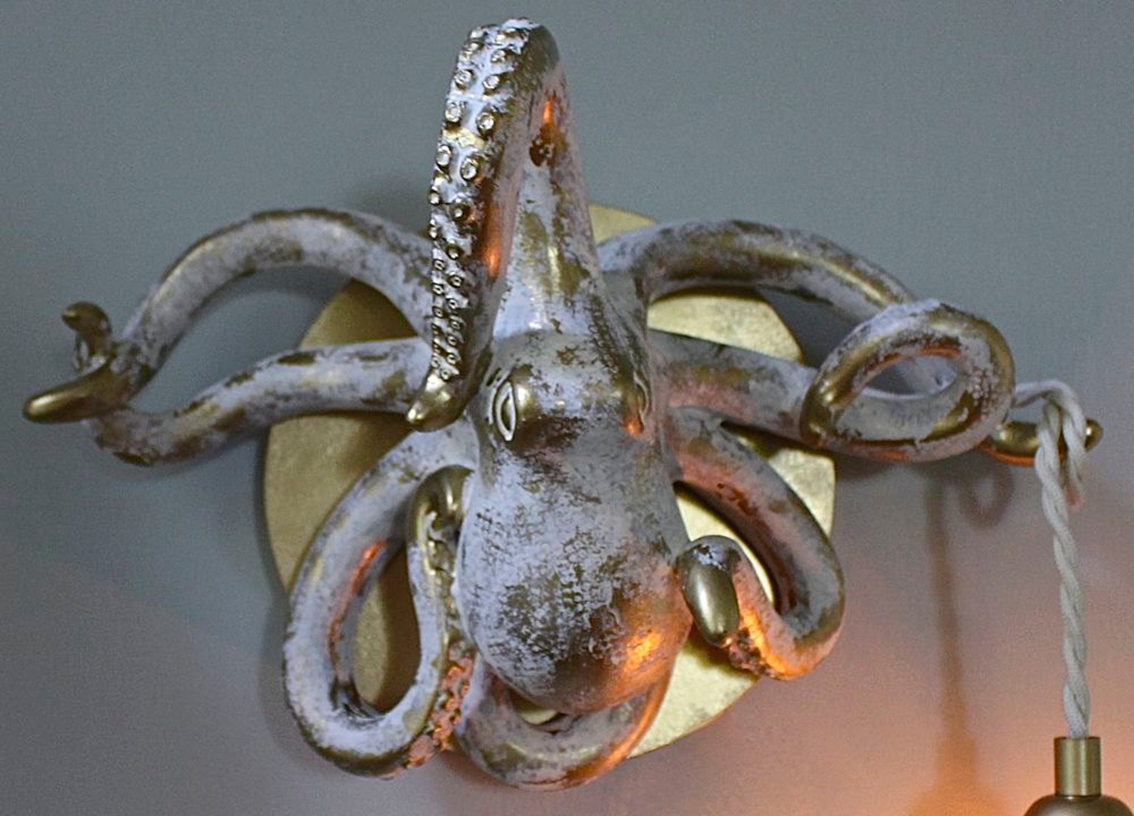 Octopus Wall Sconce Light Nautical Sconce Modern Beach Cottage Sea ...