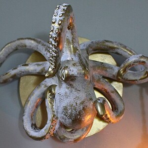Octopus Wall Sconce Light Nautical Sconce Modern Beach Cottage Sea ...
