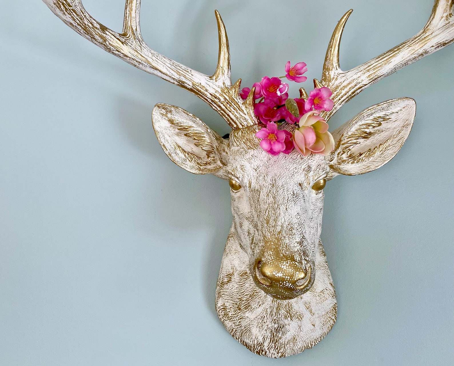 Xlarge Faux Taxidermy Deer Head 14 Point Stag Buck Vintage - Etsy