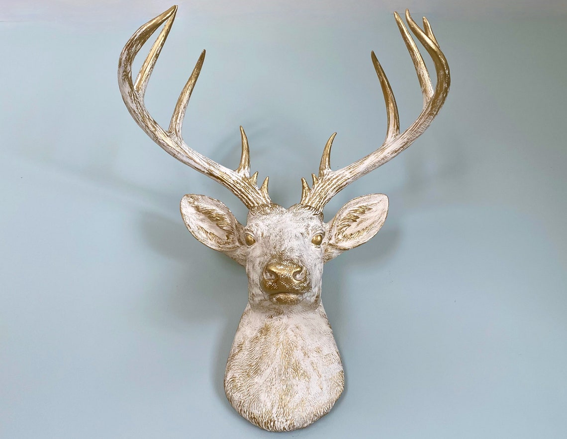 Xlarge Faux Taxidermy Deer Head 14 Point Stag Buck Vintage - Etsy