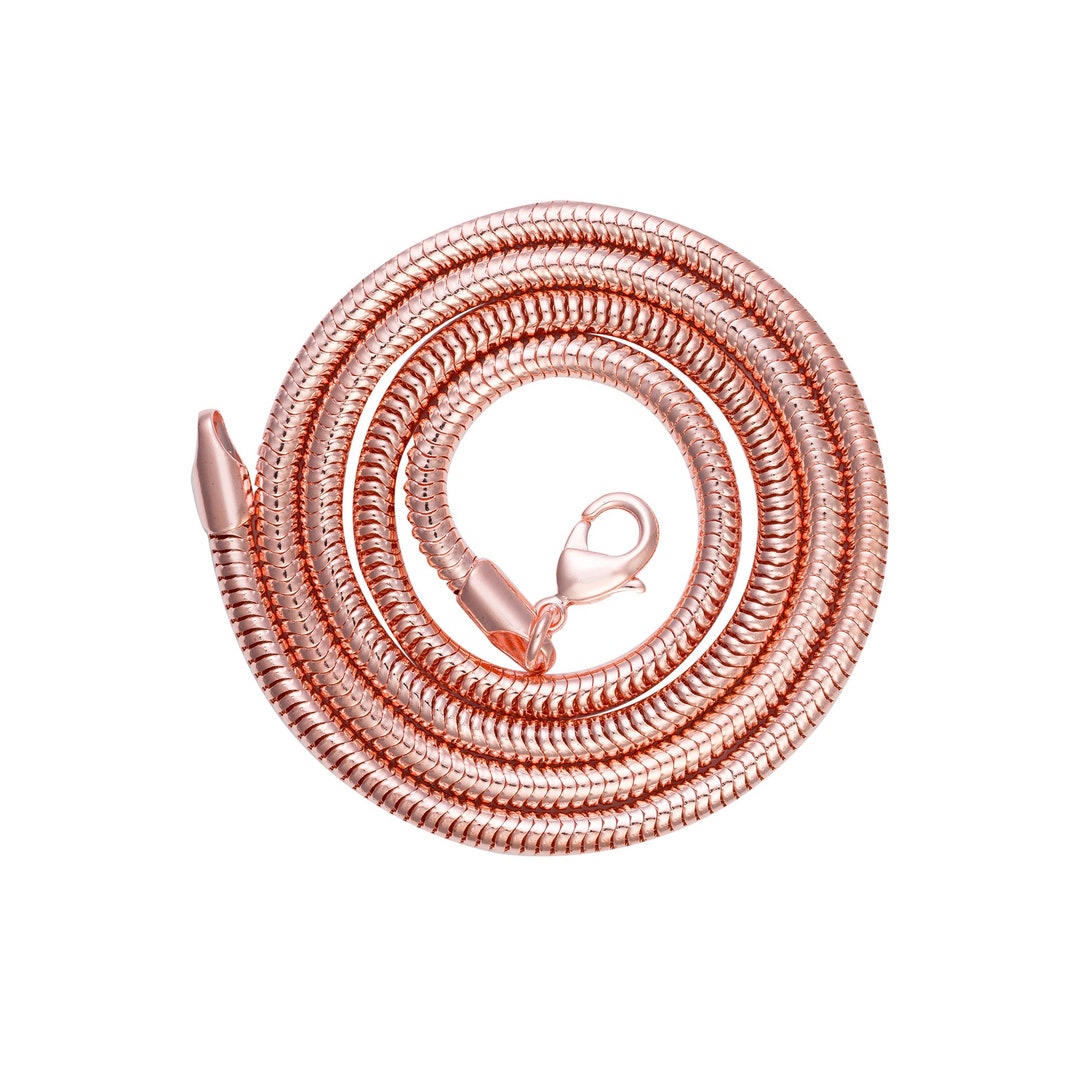 Thick Copper Snake Chain 3mm Polished, Durable Gift for Him, - Etsy