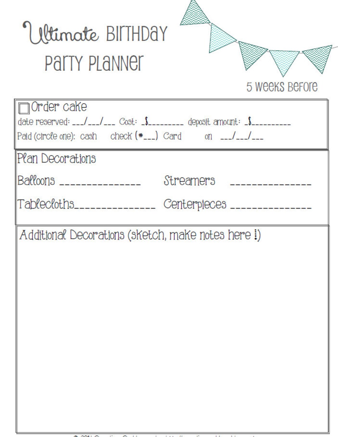 Ultimate Party Planning Printable Sixteen Pages 8.5 X 11 INSTANT ...