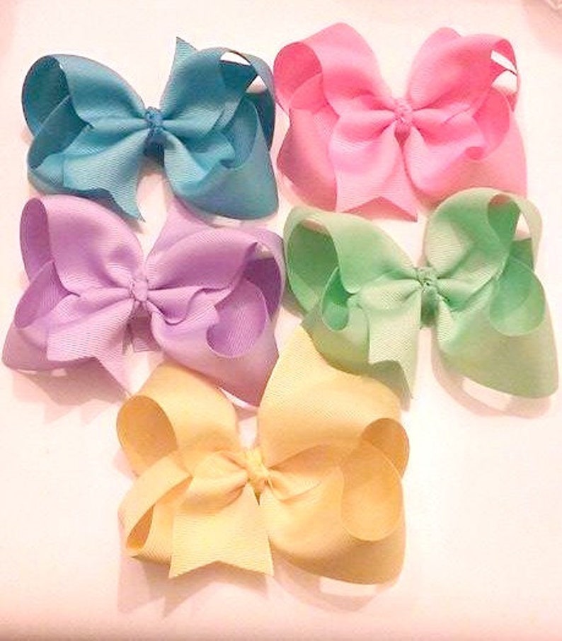 Spring Hair Bow Set 4 Inch Hair Bow Set Children's | Etsy
