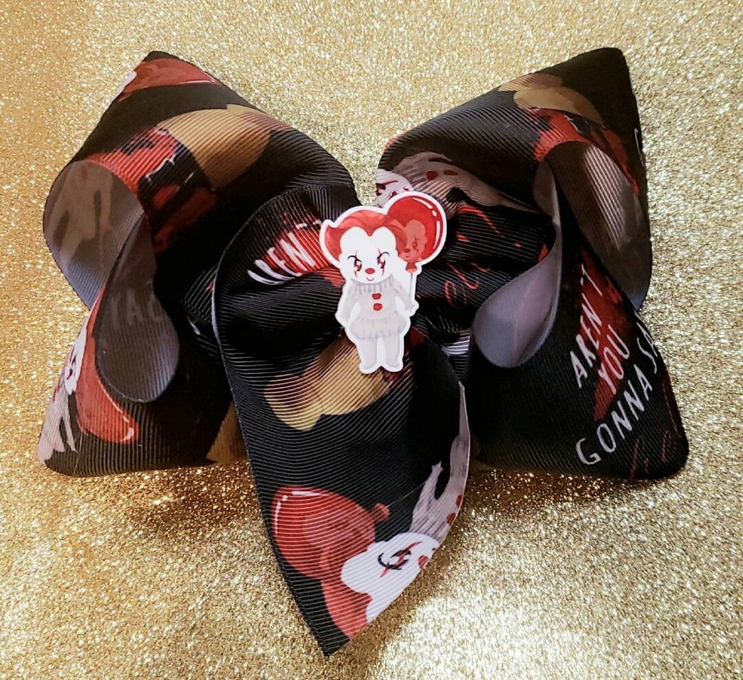 Pennywise Hair Bow IT Hairbow IT Clown Bow 6 Inch Hair - Etsy