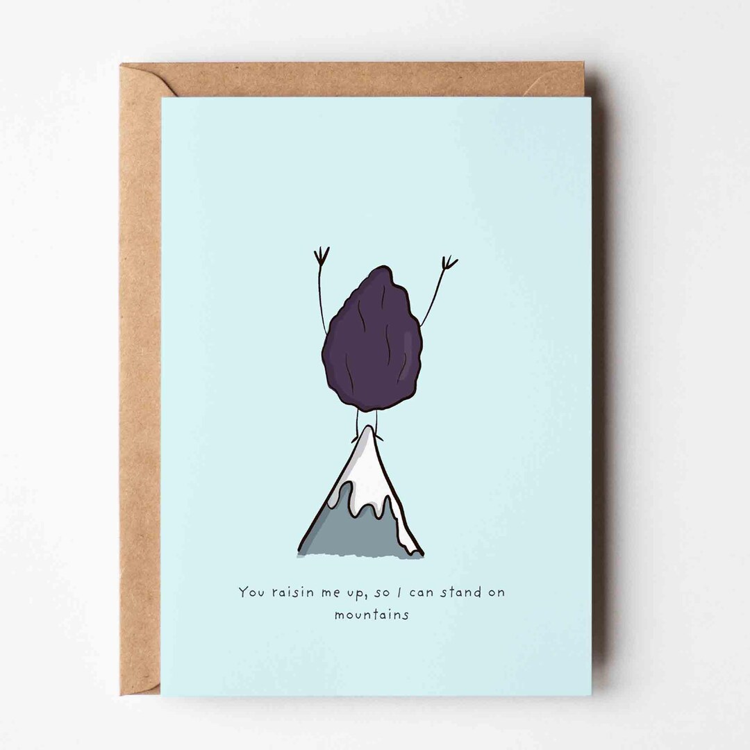 Appreciation Card: Kawaii Raisin Art - Blank Inside, UK Made - Etsy