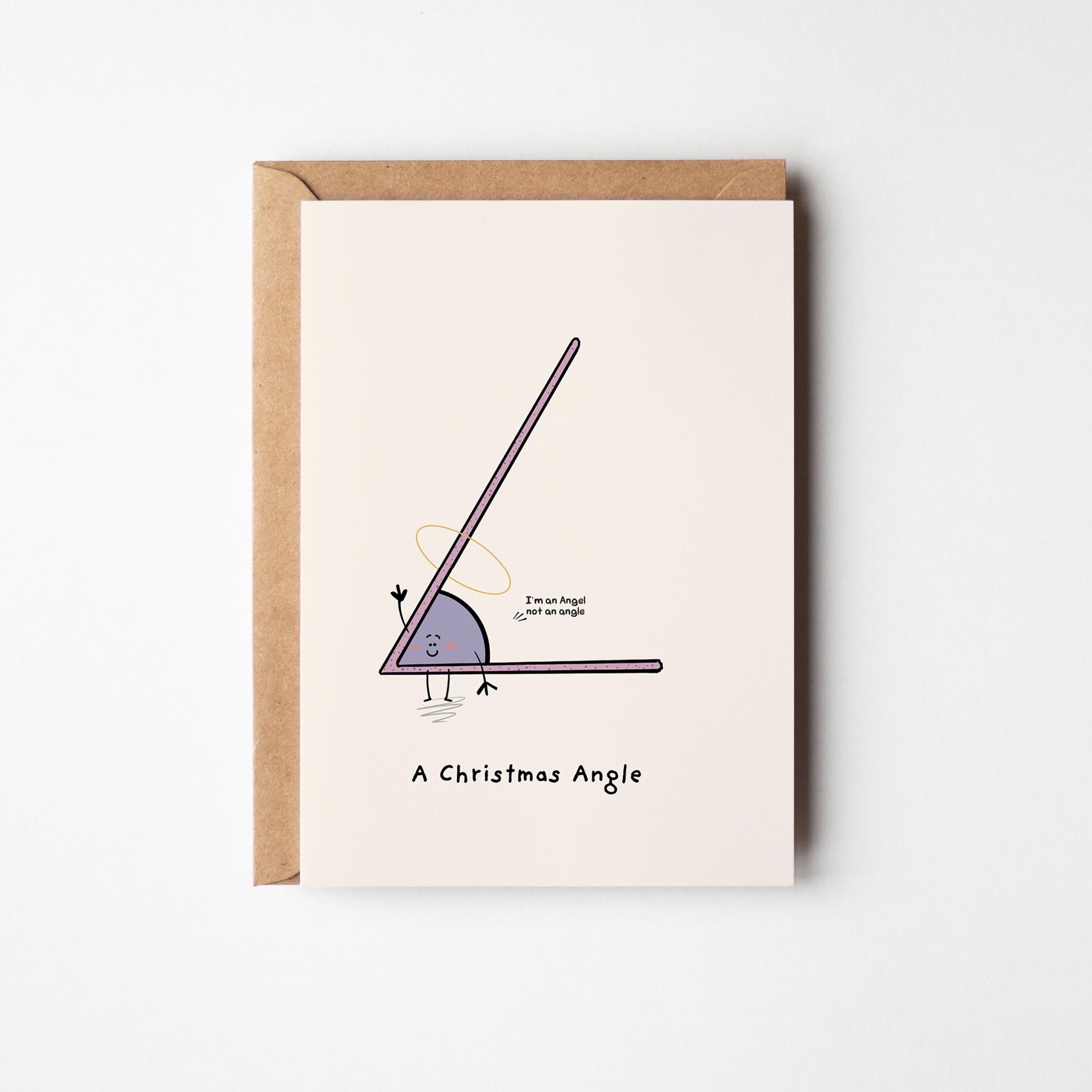Christmas Angle Card - Clever Maths Pun Holiday Greeting - Etsy