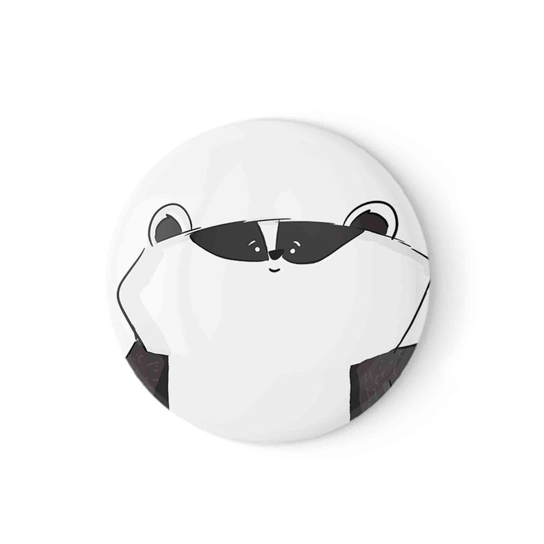 Cute Badger Badge – Fun Kawaii Animal Pin, Quirky Button Badge ...