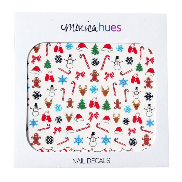 Holiday Nail Decals - Etsy