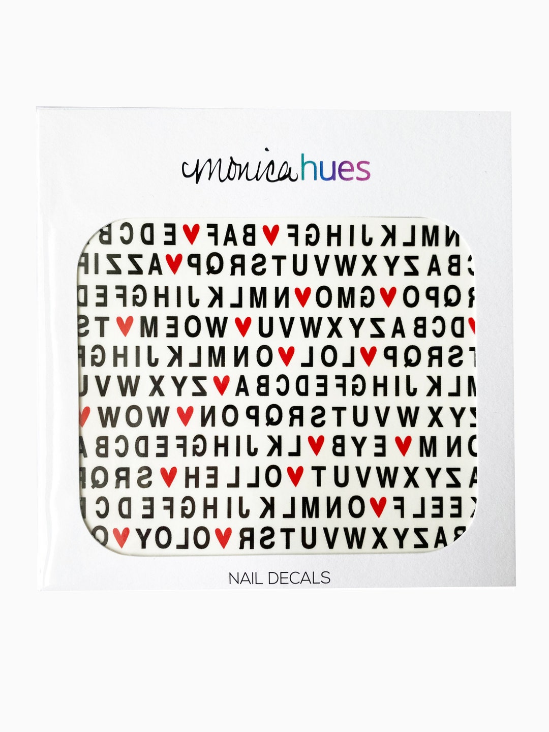 Alphabet Nail Decals - Etsy