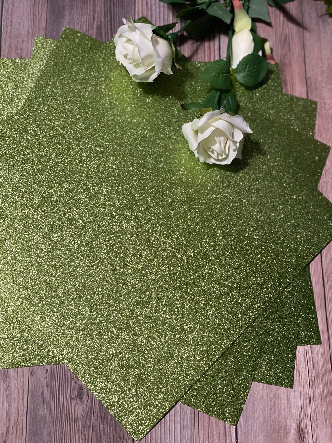 Lime Green Glitter Cardstock 12x12, Glitter Paper | Lite Green Glitter ...
