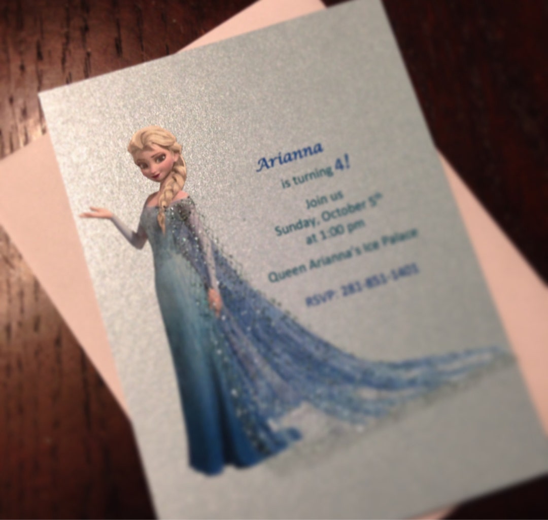 Queen Elsa Birthday Invitation | Frozen Inspired Party - Etsy