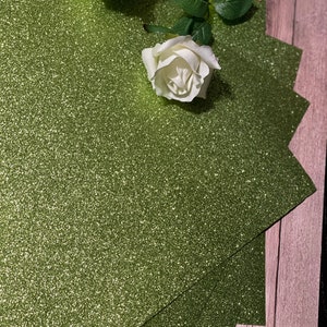 Lime Green Glitter Cardstock 12x12, Glitter Paper | Lite Green Glitter ...