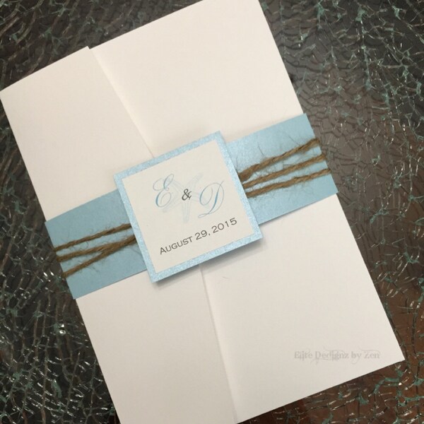Twine Wedding Invitations - Etsy