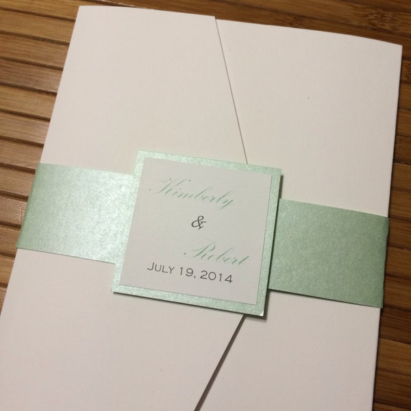 Mint Wedding Invite - Etsy