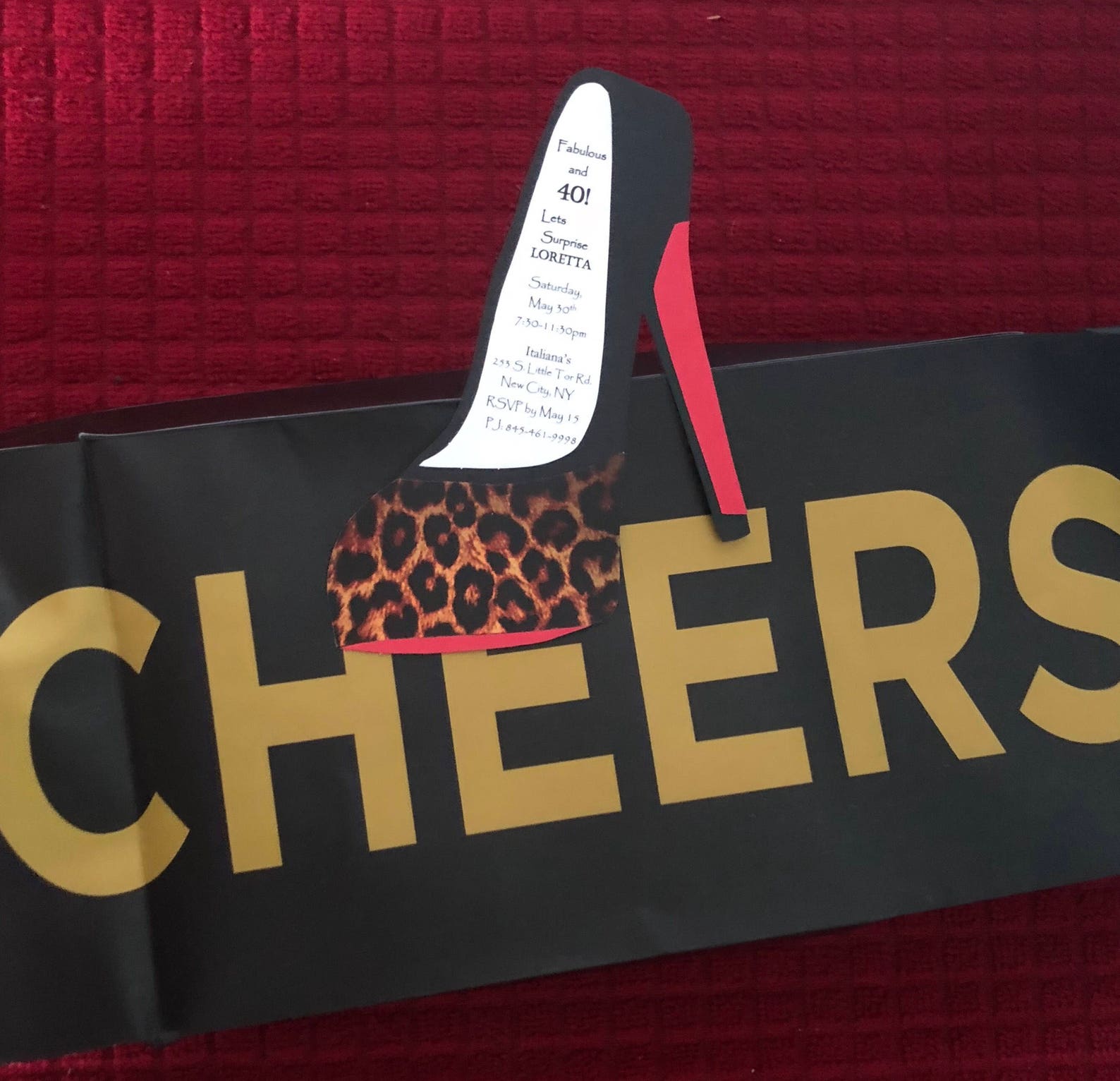 High Heel Birthday Invitation Set of 5 | Heel Invite | Shoe Invite ...