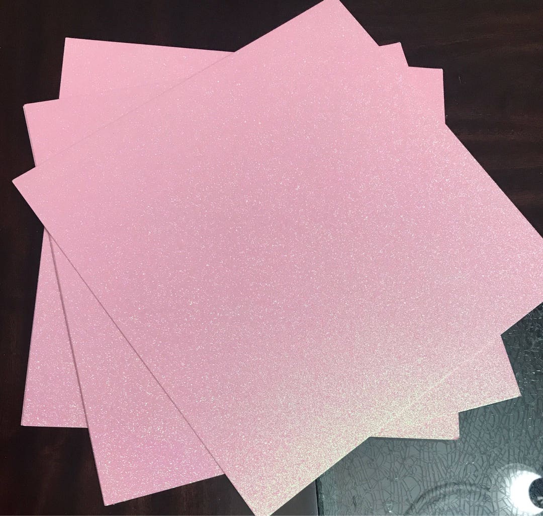 Light Pink Glitter Card Stock - Pink, 12x12, Glitter Paper, Glitter ...