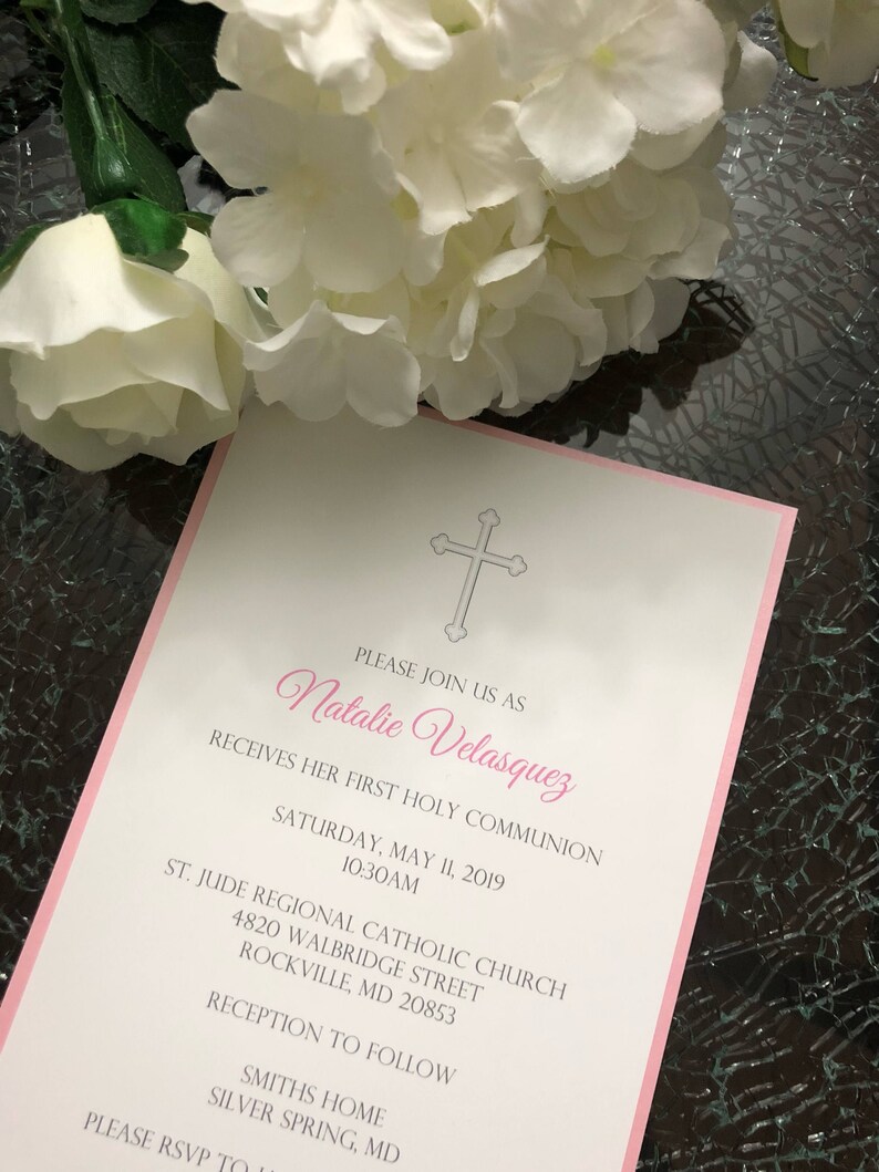 First Communion Invitation 1st Communion Primera Comunión | Etsy