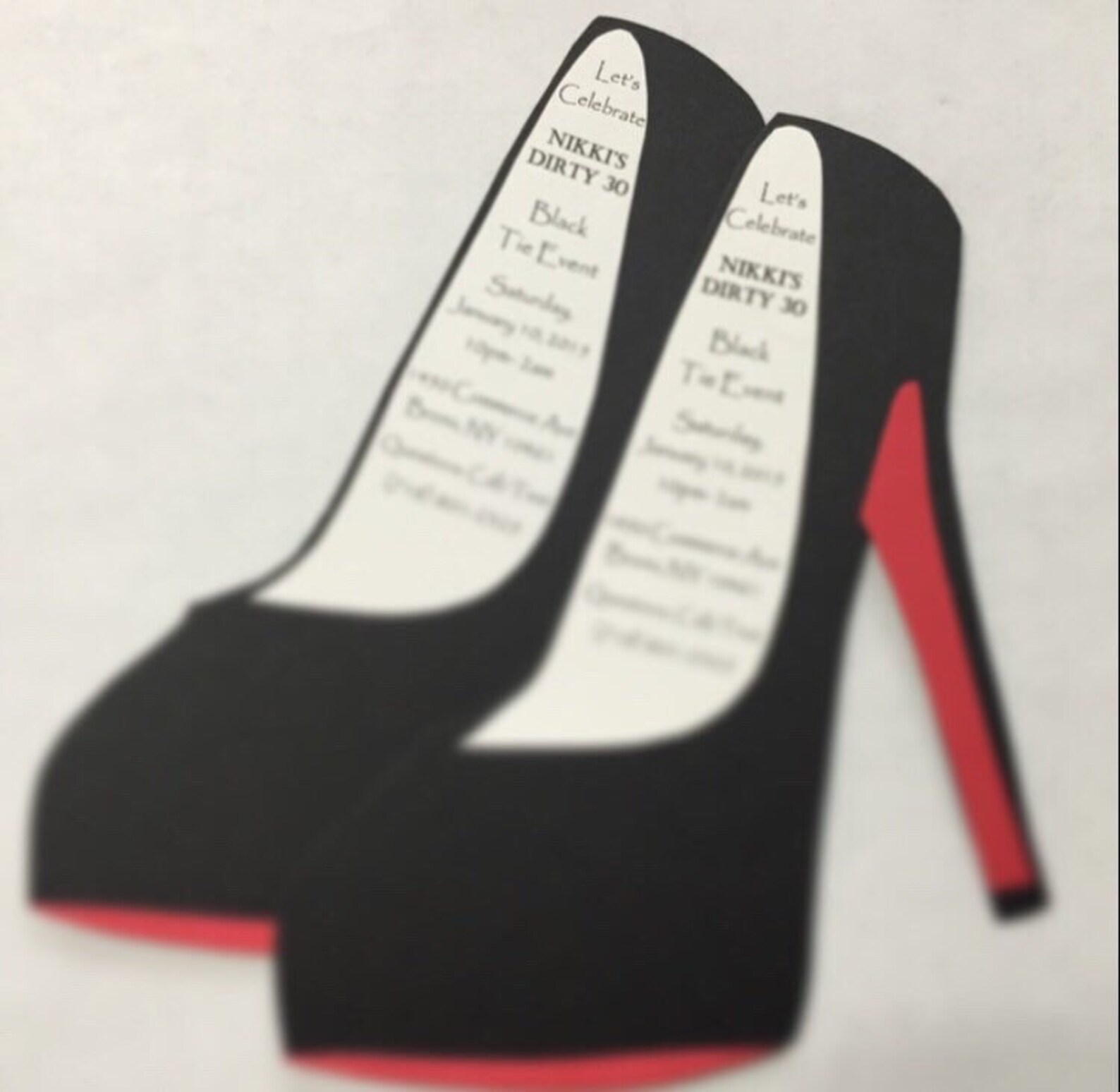 High Heel Birthday Invitation Sample | High Heel Invitation | Red ...