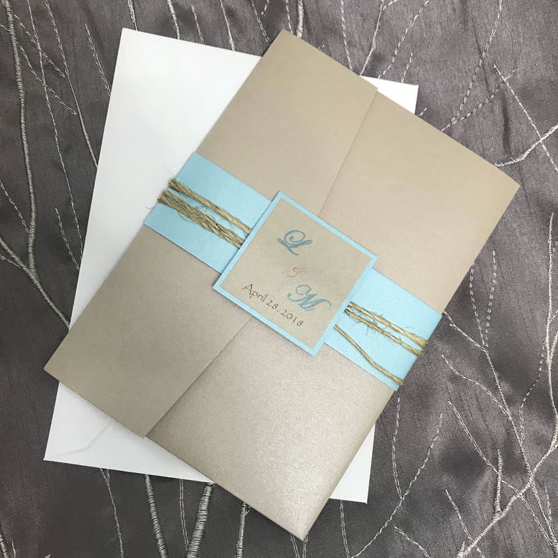 Twine Wedding Invitations - Etsy
