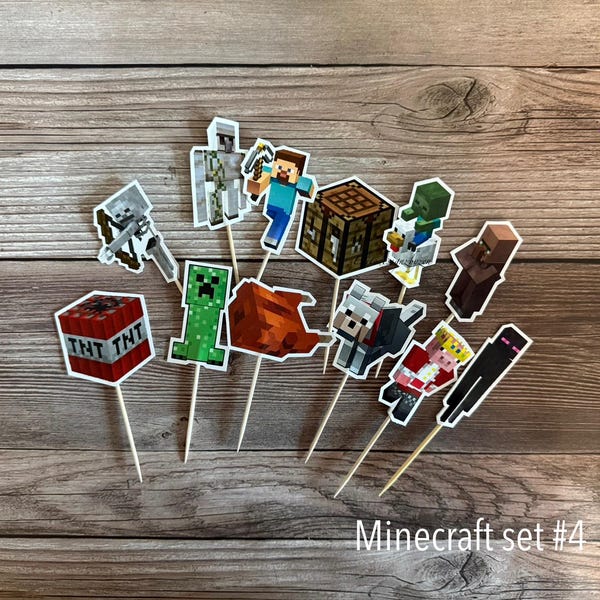 Mincraft Cake Toppers - Etsy