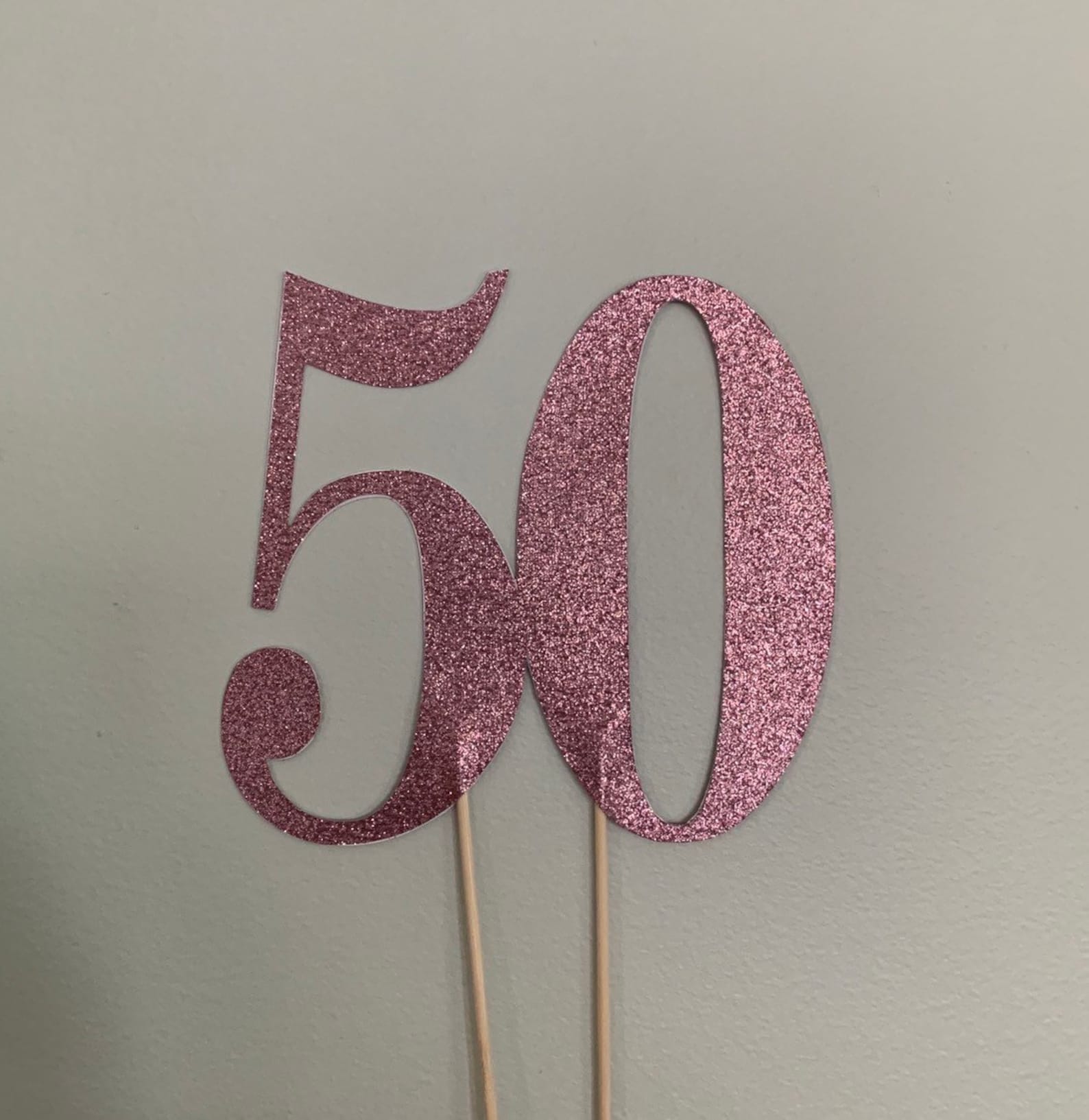 50th Cake Topper | Cake Topper | 50th Celebration | 50th Glitter Cake ...