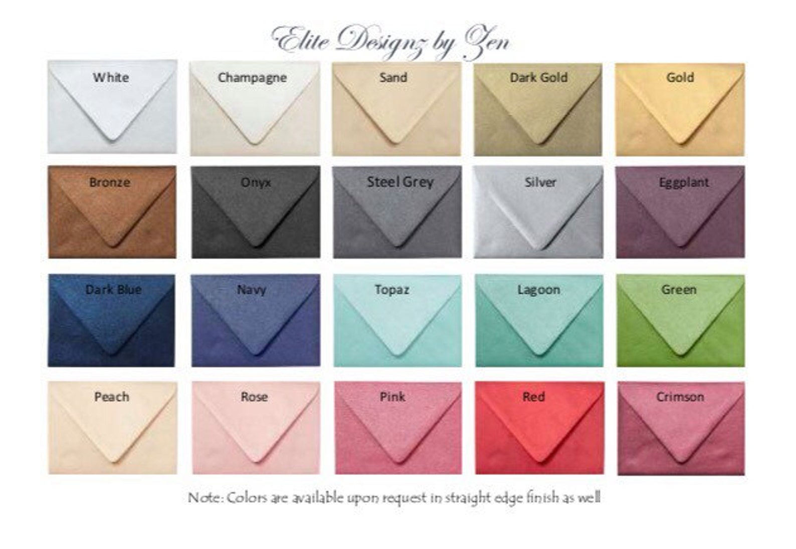 A7 Metallic envelopes 50 pearlescent envelopes shimmery | Etsy