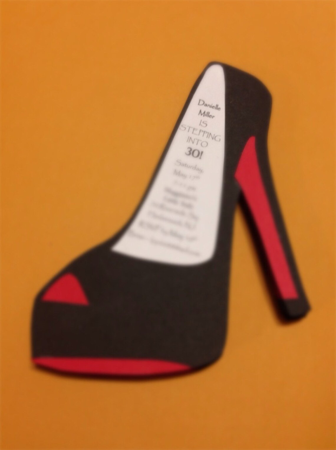 High Heel Birthday Invitation Sample | High Heel Invitation | Red ...