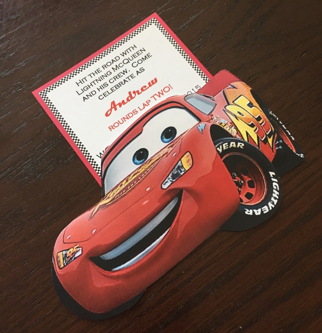 Lightening Mcqueen Birthday Invitation Cars Cars Theme Lightening ...