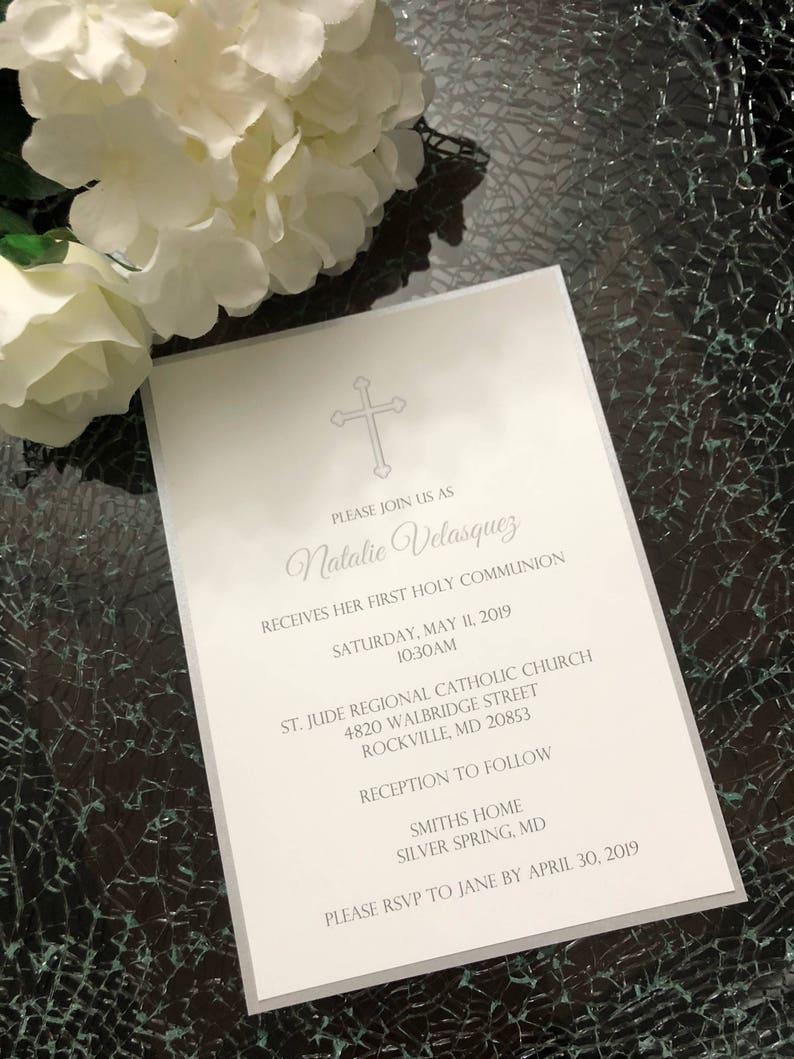 First Communion Invitation 1st Communion Primera Comunión - Etsy