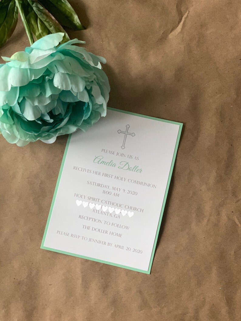 First Communion Invitation 1st Communion Primera Comunión - Etsy