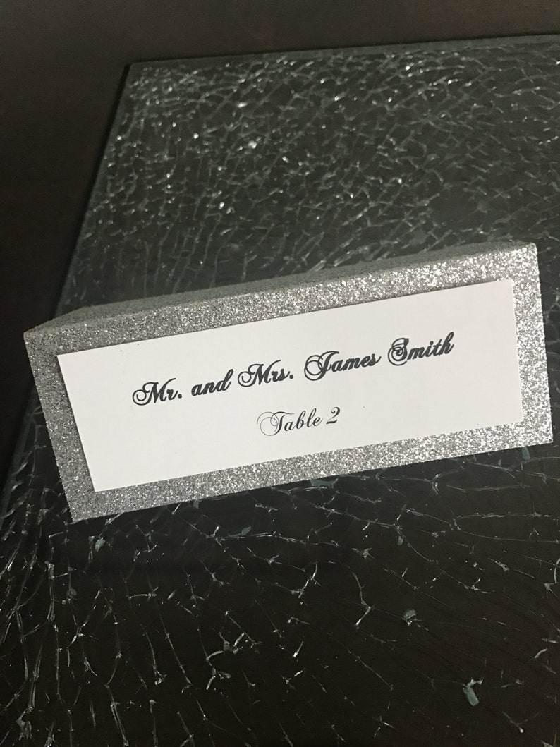 Glitter Place Cards | Glitter Table Cards | Glitter Name Cards ...