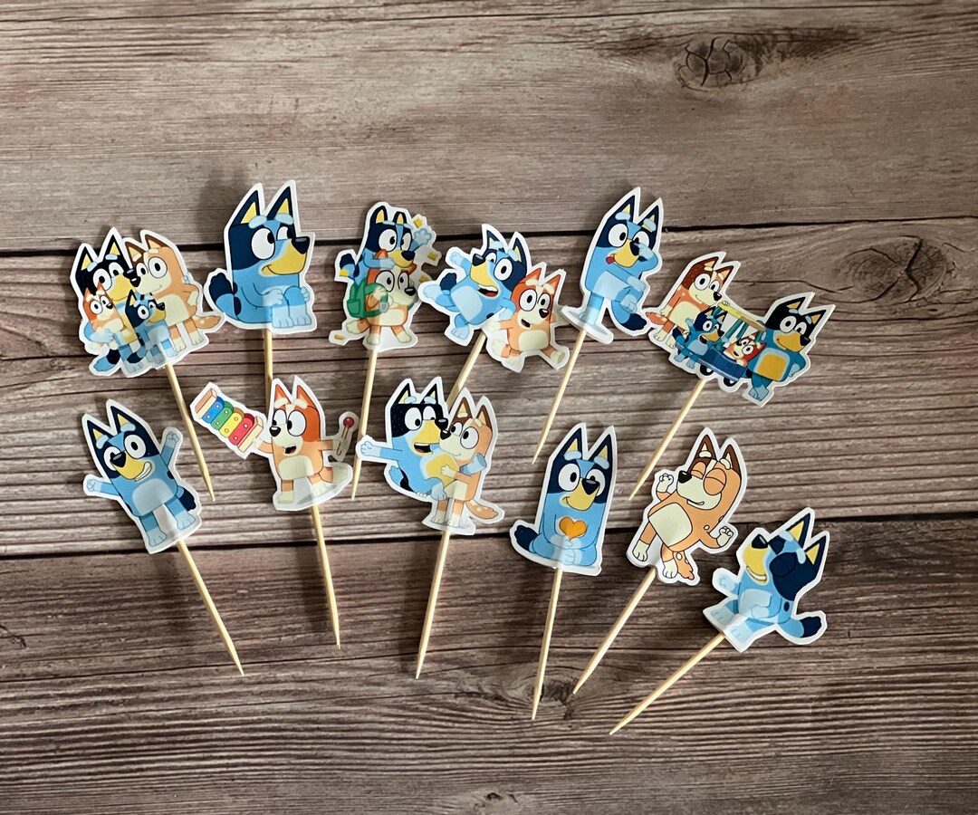 Bluey Cupcake Topper Bluey Bluey Theme Toppers Bluey Birthday Bluey ...