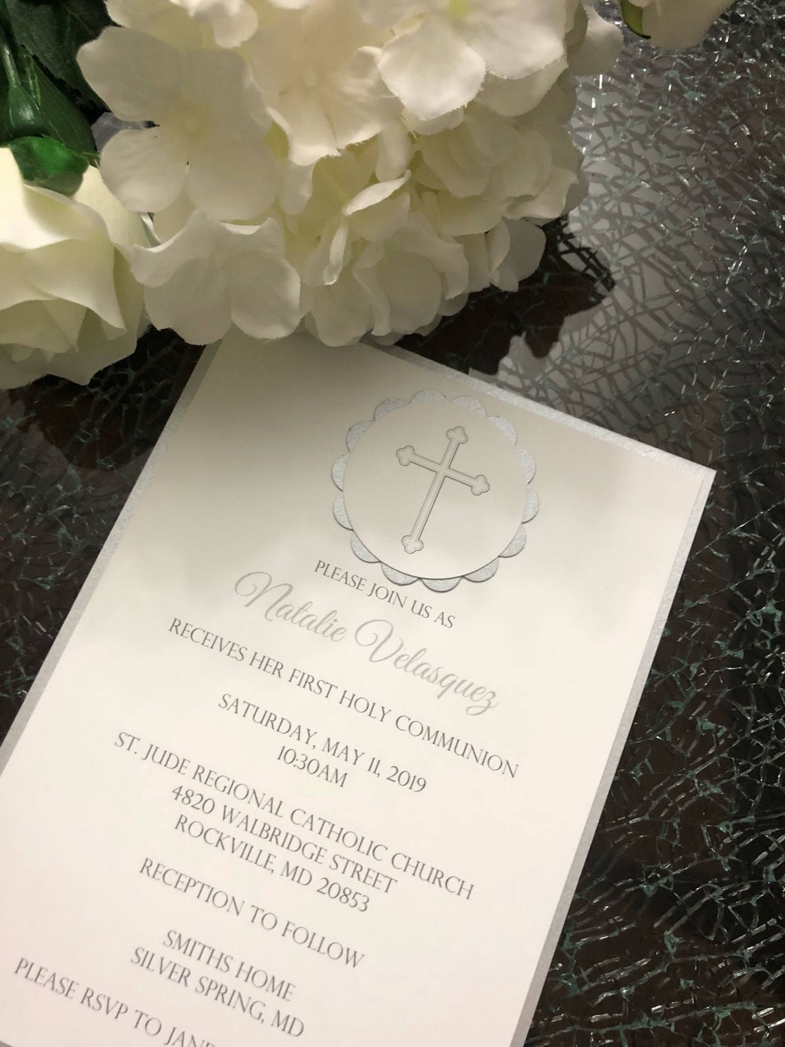 First Communion Invitation 1st Communion Primera Comunión | Etsy