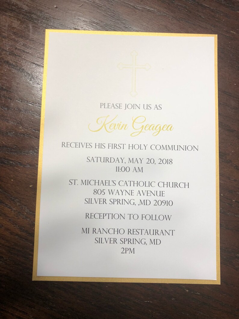 First Communion Invitation 1st Communion Primera Comunión - Etsy