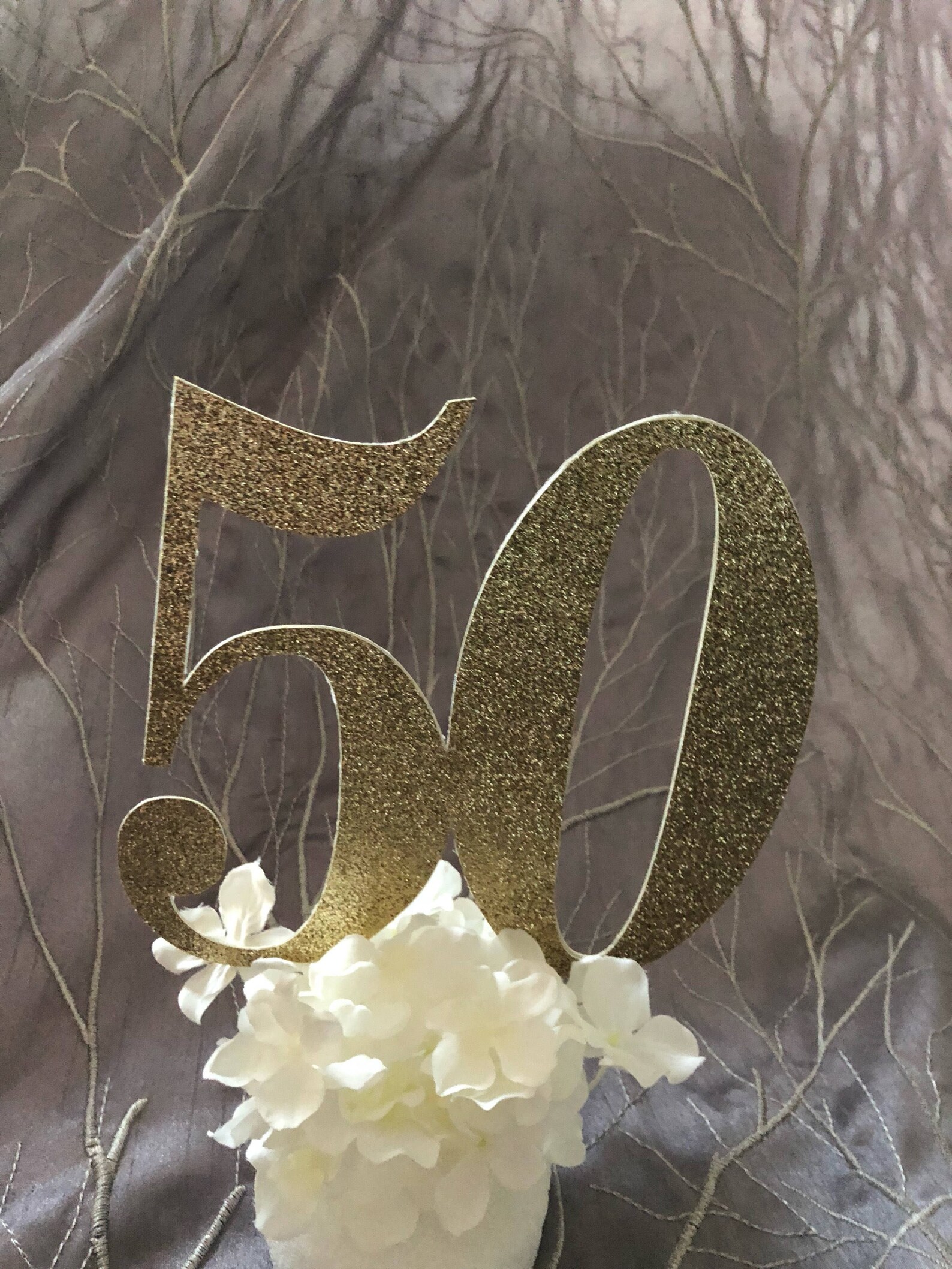 50th Cake Topper | Cake Topper | 50th Celebration | 50th Glitter Cake ...