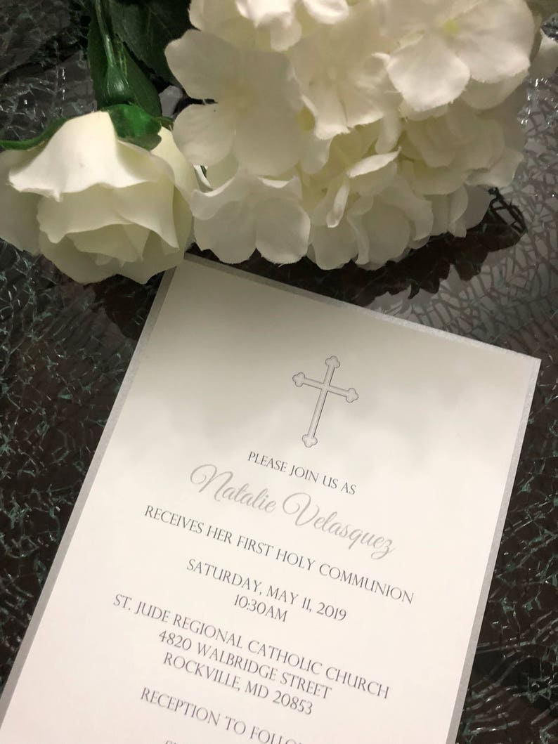 First Communion Invitation 1st Communion Primera Comunión - Etsy