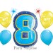 Number 8 Balloon 8th Birthday Party Balloons Boy Girl Kids | Etsy