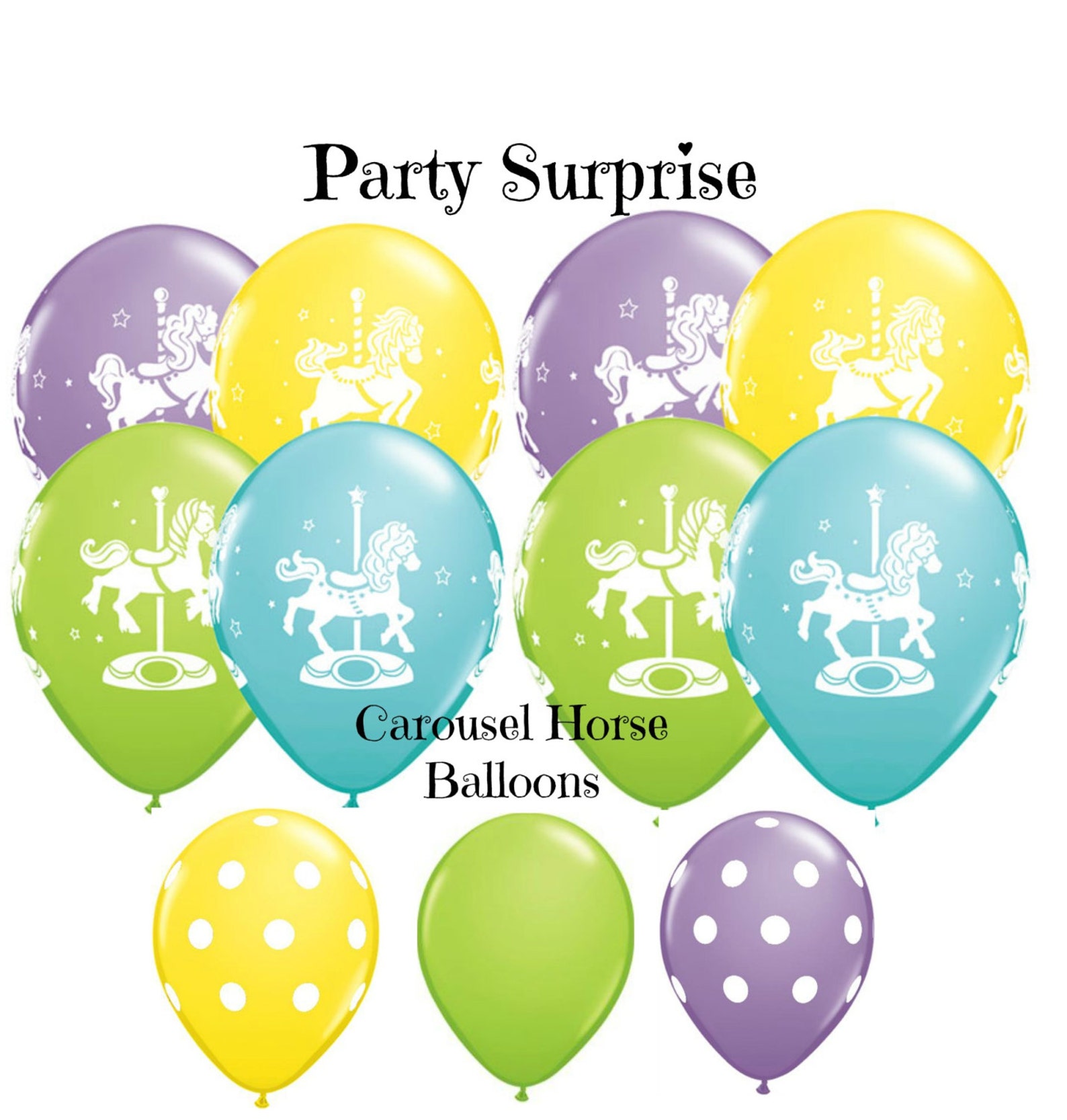 Carousel Horse Balloons 11 Latex Baby Shower 1st - Etsy