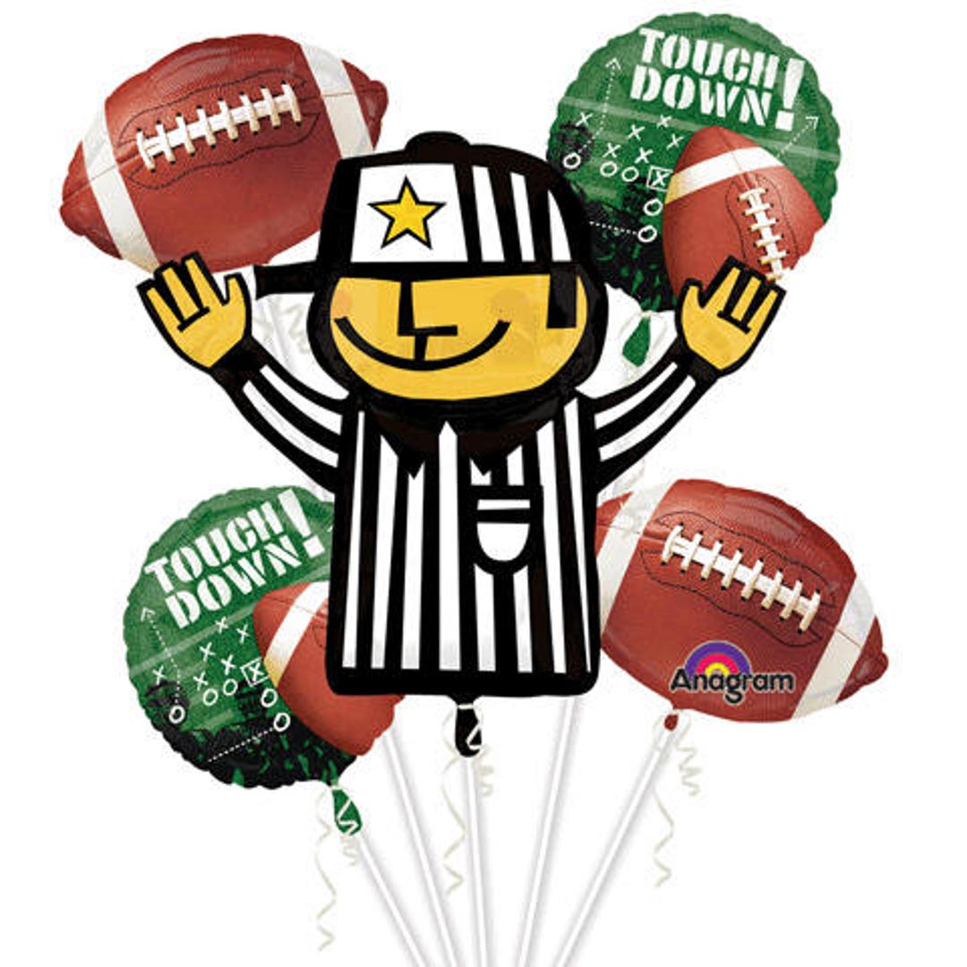 Football Balloons 5 Mylar Foot Ball Party Balloons Party Tailgate Party ...
