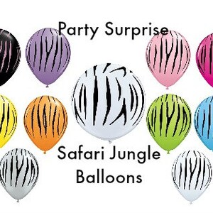 Safari Balloons, Safari Party Decorations, Animal Print Balloons ...
