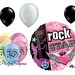 Guitar Rock N Roll Balloons Rock and Roll Party Balloons Latex Mylar ...