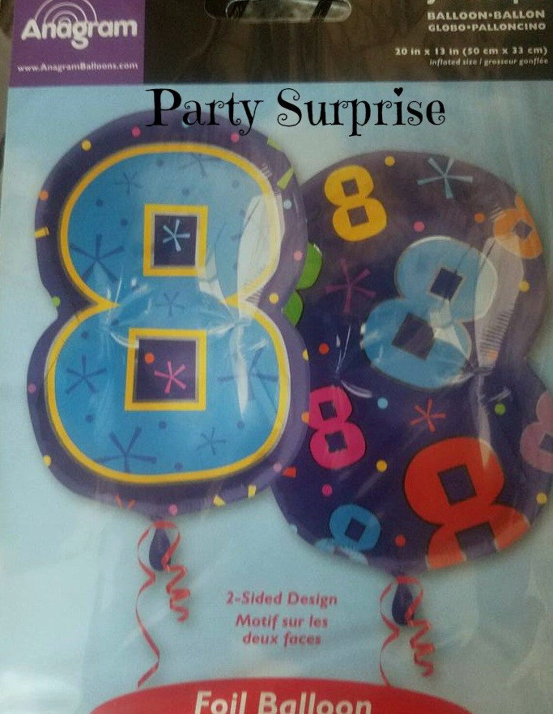 Number 8 Balloon 8th Birthday Party Balloons Boy Girl Kids | Etsy