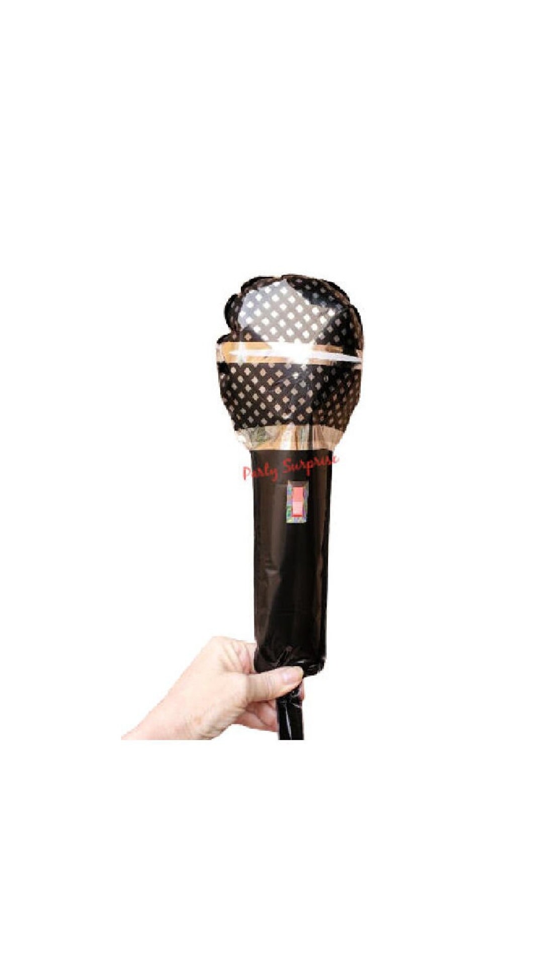 Microphone Balloon Black Mic Balloon Mylar Foil Air Inflate 12" Music ...