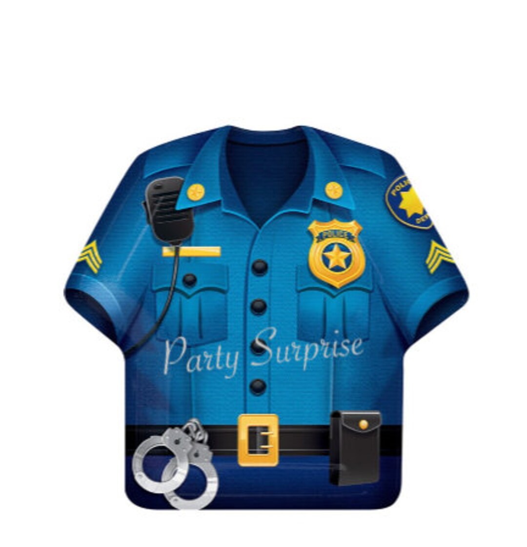 Police Party Plates Police Shirt Dinner Plate Police Birthday ...